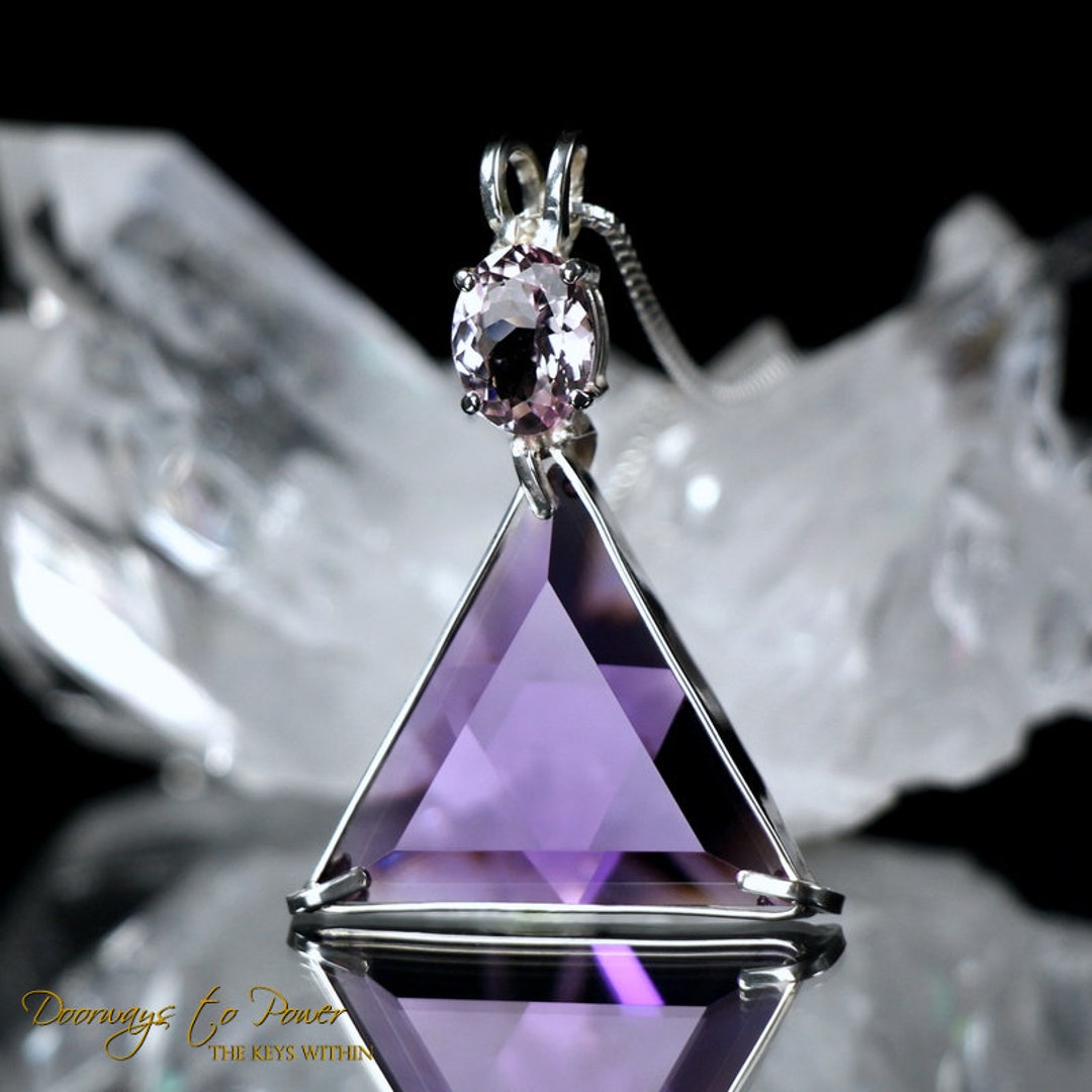 Siberian Purple Quartz & Morganite Vogel Crystal Star of David Pendant ...