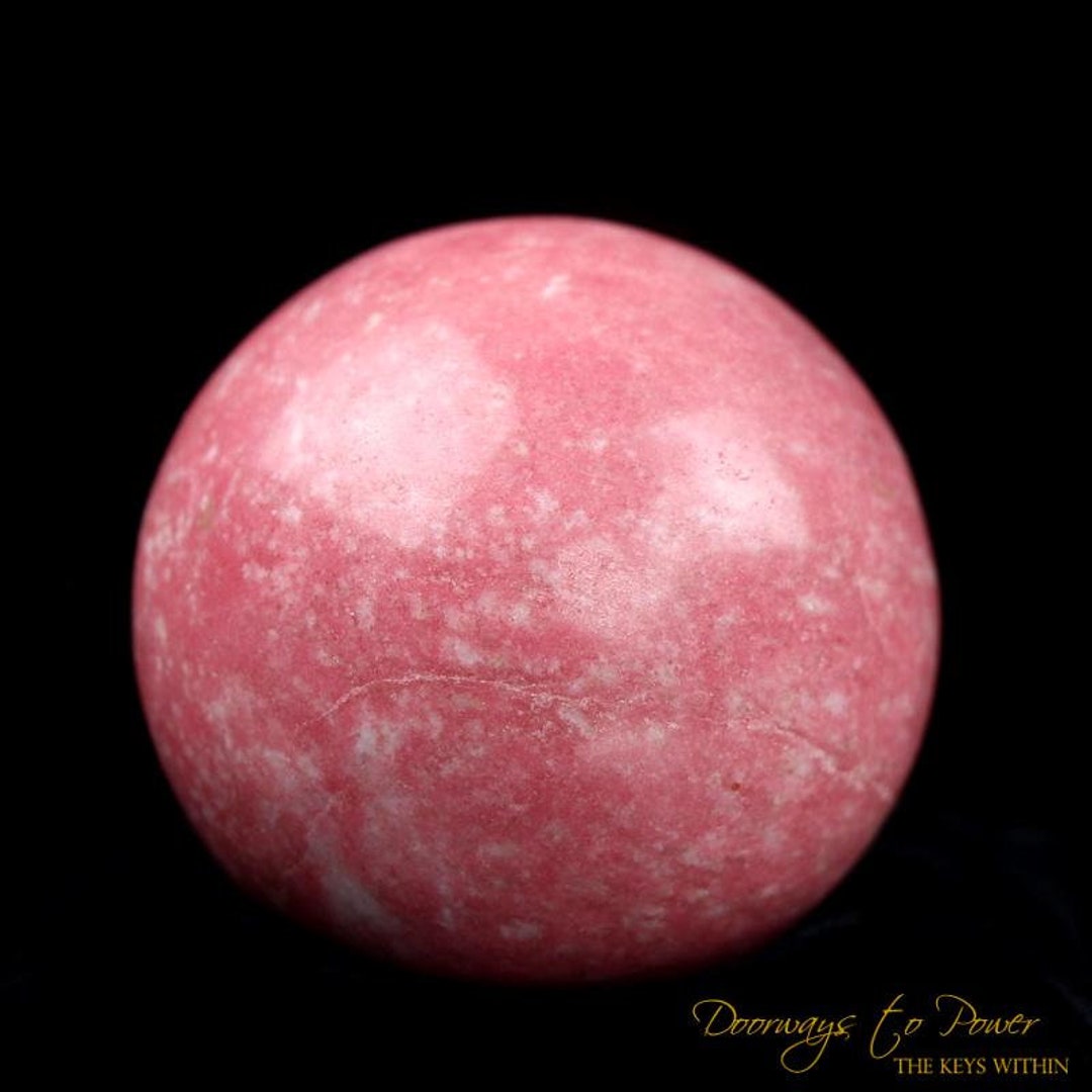 Rose Pink Thulite Crystal Sphere - Etsy UK