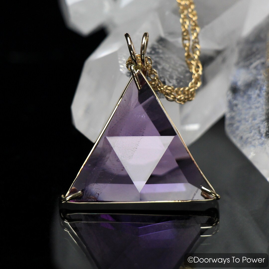 Amethyst Quartz Star of David Vogel Crystal Triangle Necklace Pendant ...
