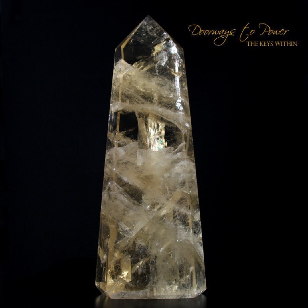 XL Citrine Quartz Devic Temple Master Crystal Point 'prosperity ...