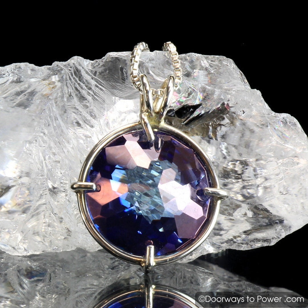 Tanzine Tanzan Aura Quartz Radiant Heart Crystal Pendant .925 Sterling ...