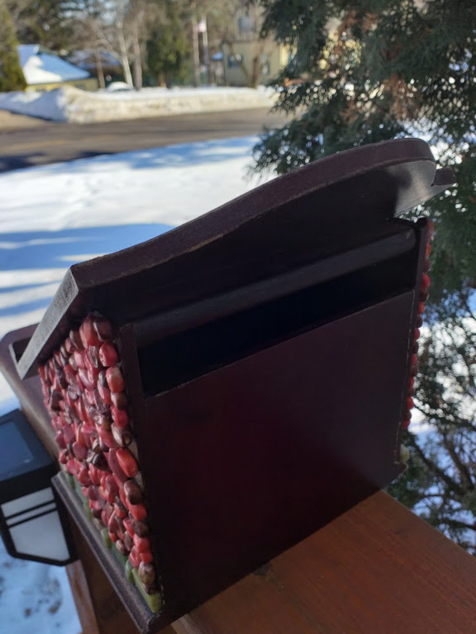 Mosaic Box, Homemade Cardinal Box, Bird Gift, Bird Lovers Gift, Cabin ...