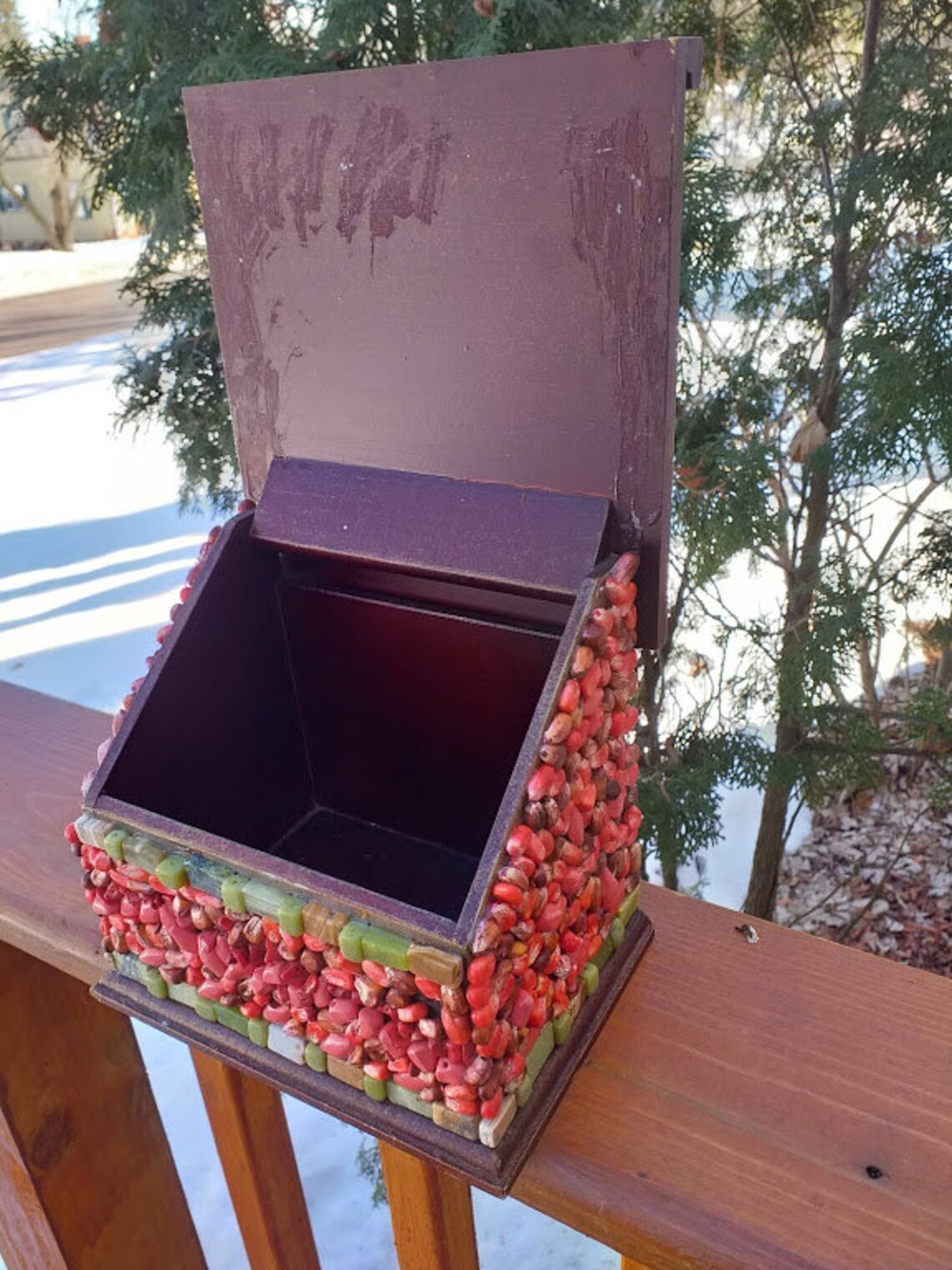 Mosaic Box, Homemade Cardinal Box, Bird Gift, Bird Lovers Gift, Cabin ...