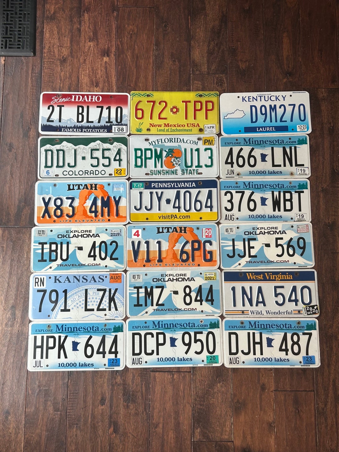 License Plate Choice Worn Out Craft Grade, All Authentic License Plates ...
