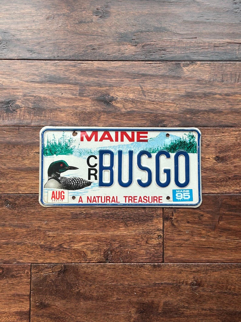 License Plate Maine Vanity Busgo, Old Maine License Plate,vanity ...