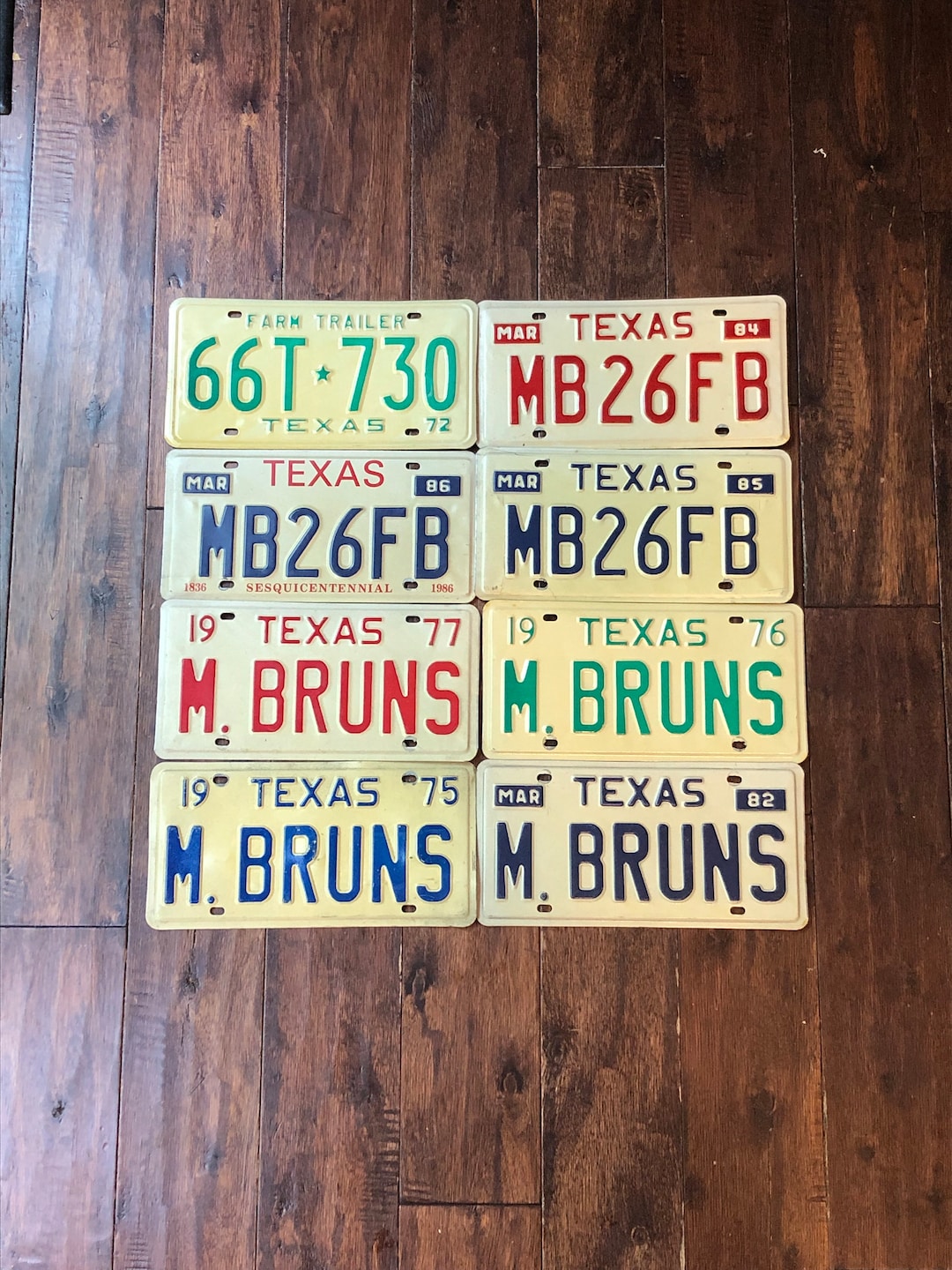 Texas License Plates Your Choice, Vintage Texas License Plates, 1972 ...