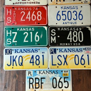 Kansas Choice of License Plate, Pick Your Plate, License Plates Kansas ...