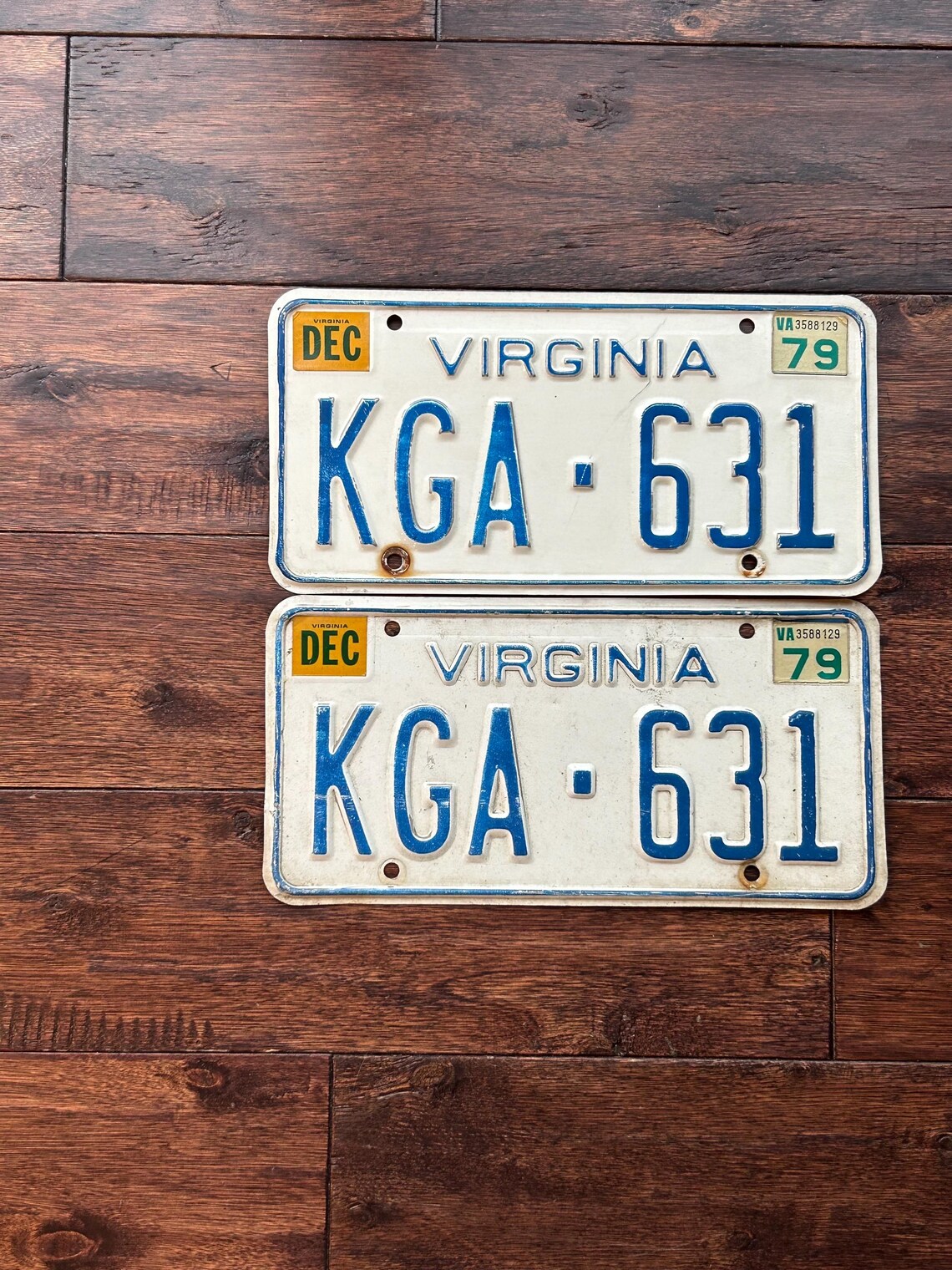 License Plate Virginia, 1979 License Plate Pair Virginia, Old Virginia ...
