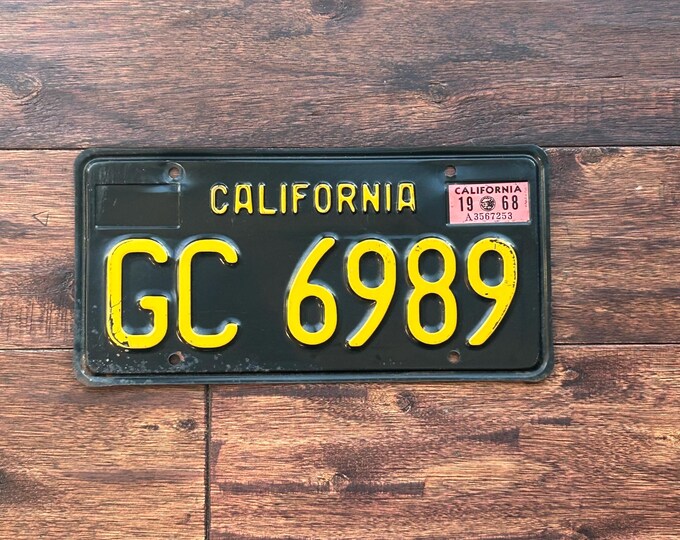 License Plate California, California License Plate 1963, Old California ...