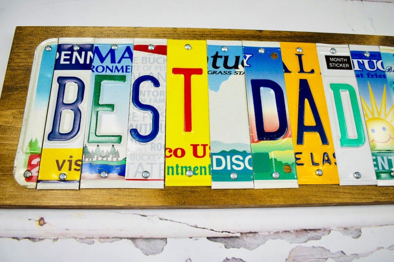 Father's Day Gift Unique License Plate Signs Best Dad - Etsy