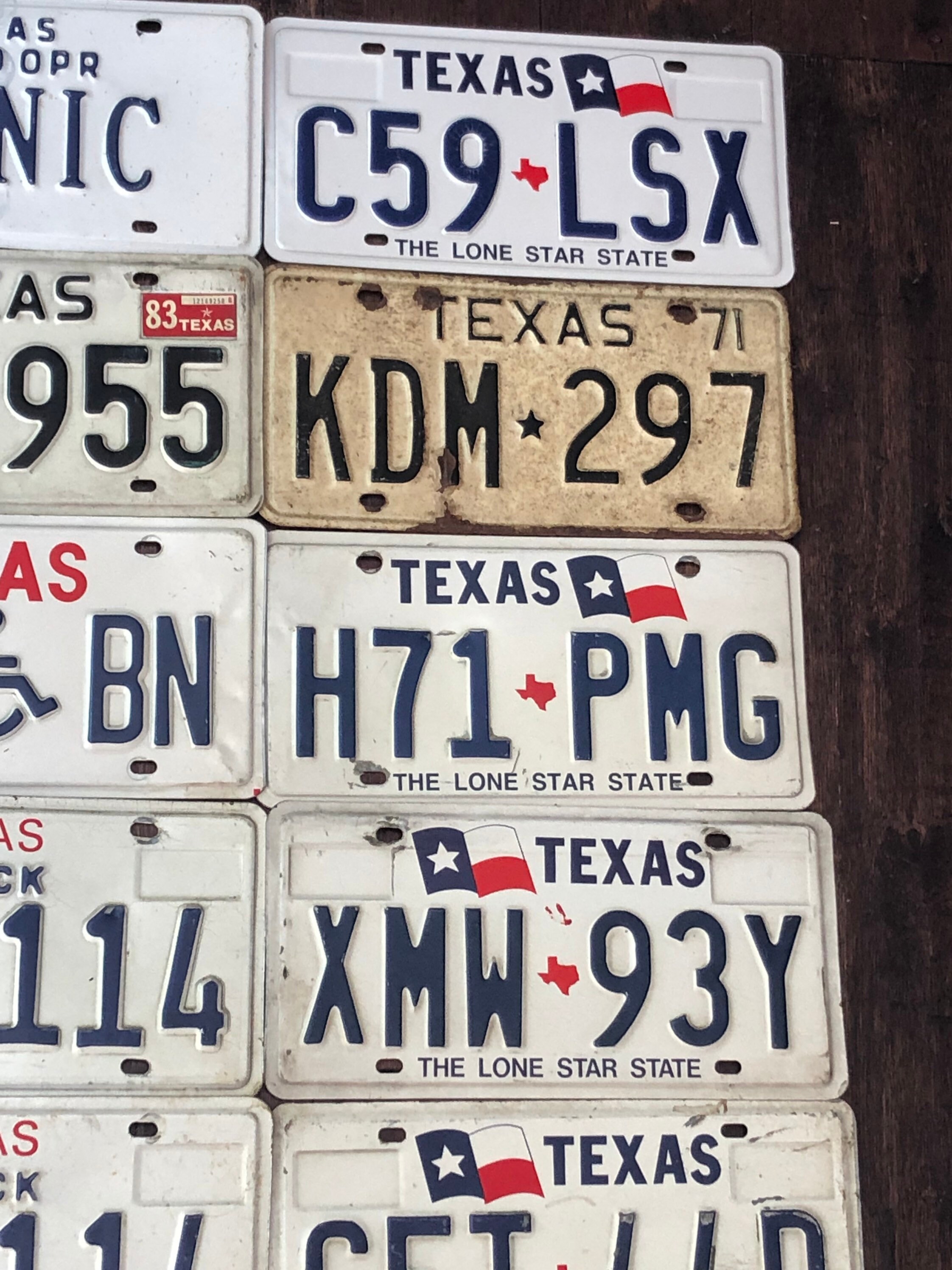 Texas License Plates Your Choice vintage Texas License Plates - Etsy