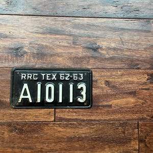 License Plates Texas 1962 1963, Texas License Plate Railroad Commission ...