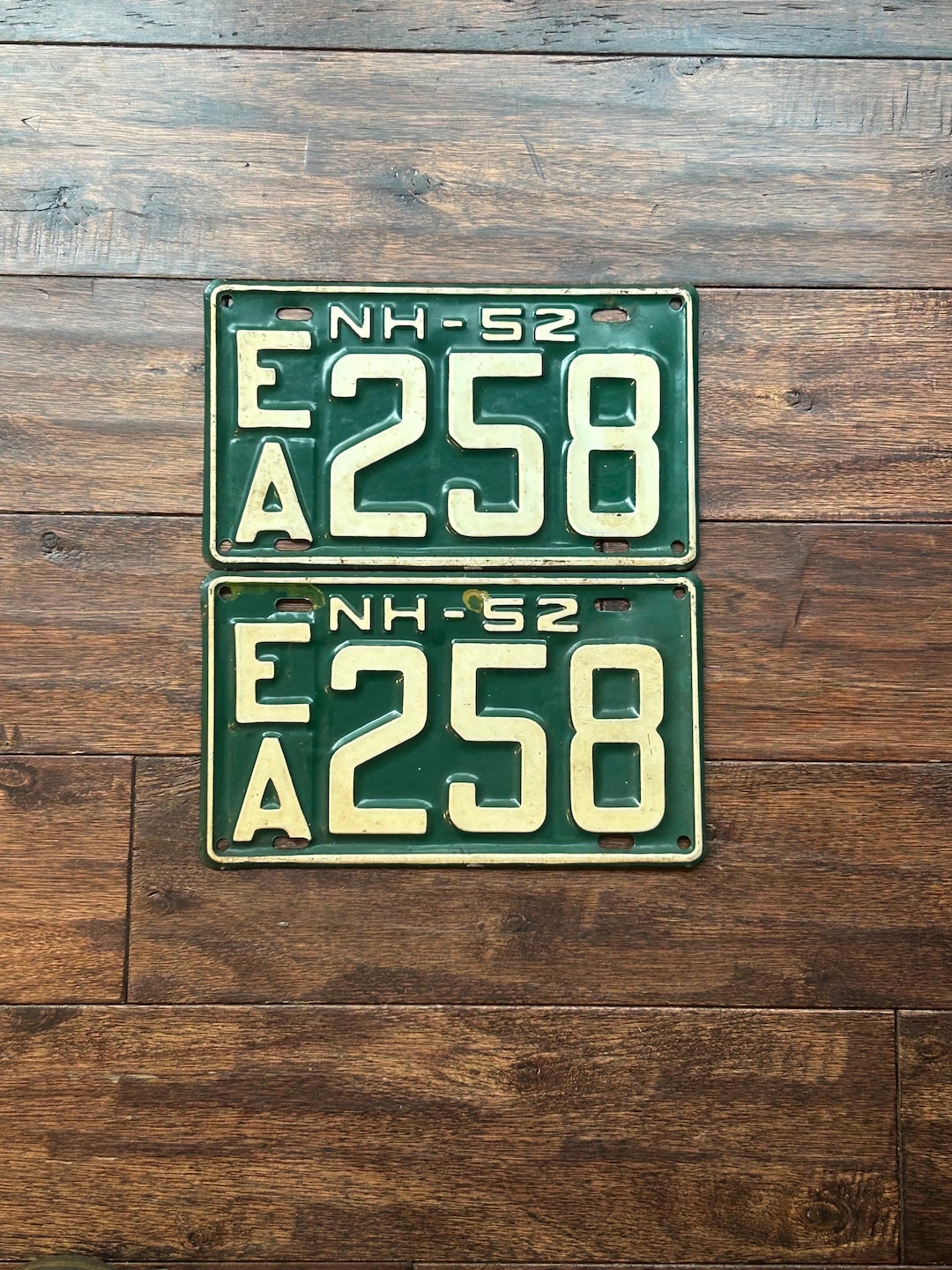 License Plate New Hampshire 1952 Pair, Old License Plates, New ...