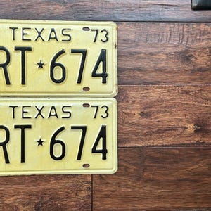License Plates Texa, Dmv Clear Yom Texas 1973 Pair, Texas License Plate ...