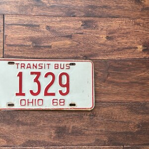 License Plate Ohio 1968 Transit Bus,license Plate Ohio 1968, Old Ohio ...