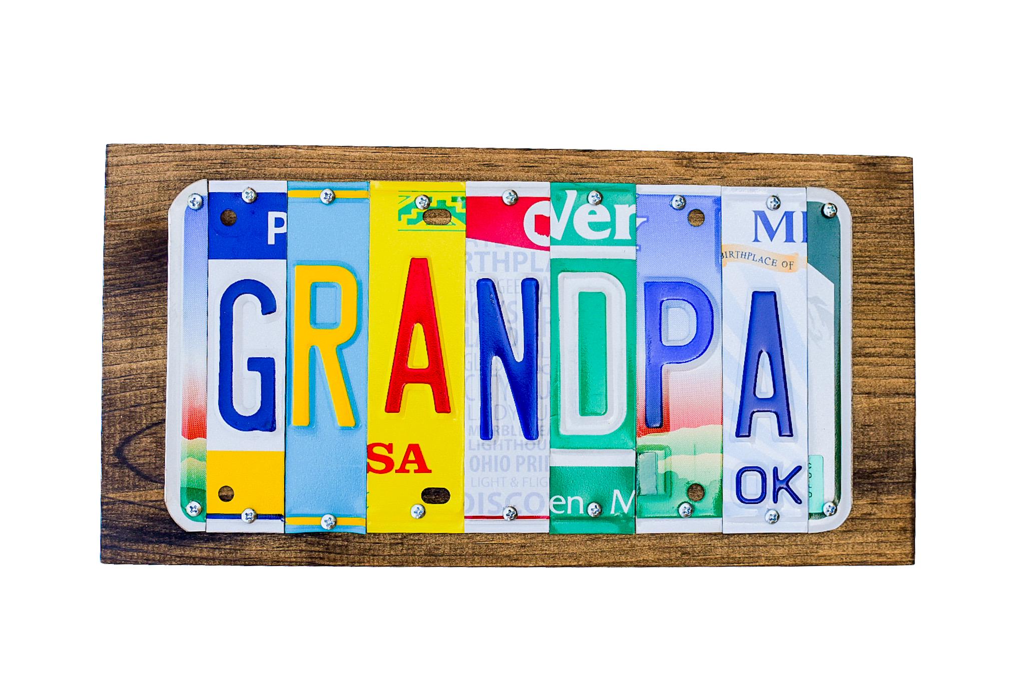 License Plate Sign, Grandpa Gift, Grandpa Sign, Grandpa's Birthday Gift ...