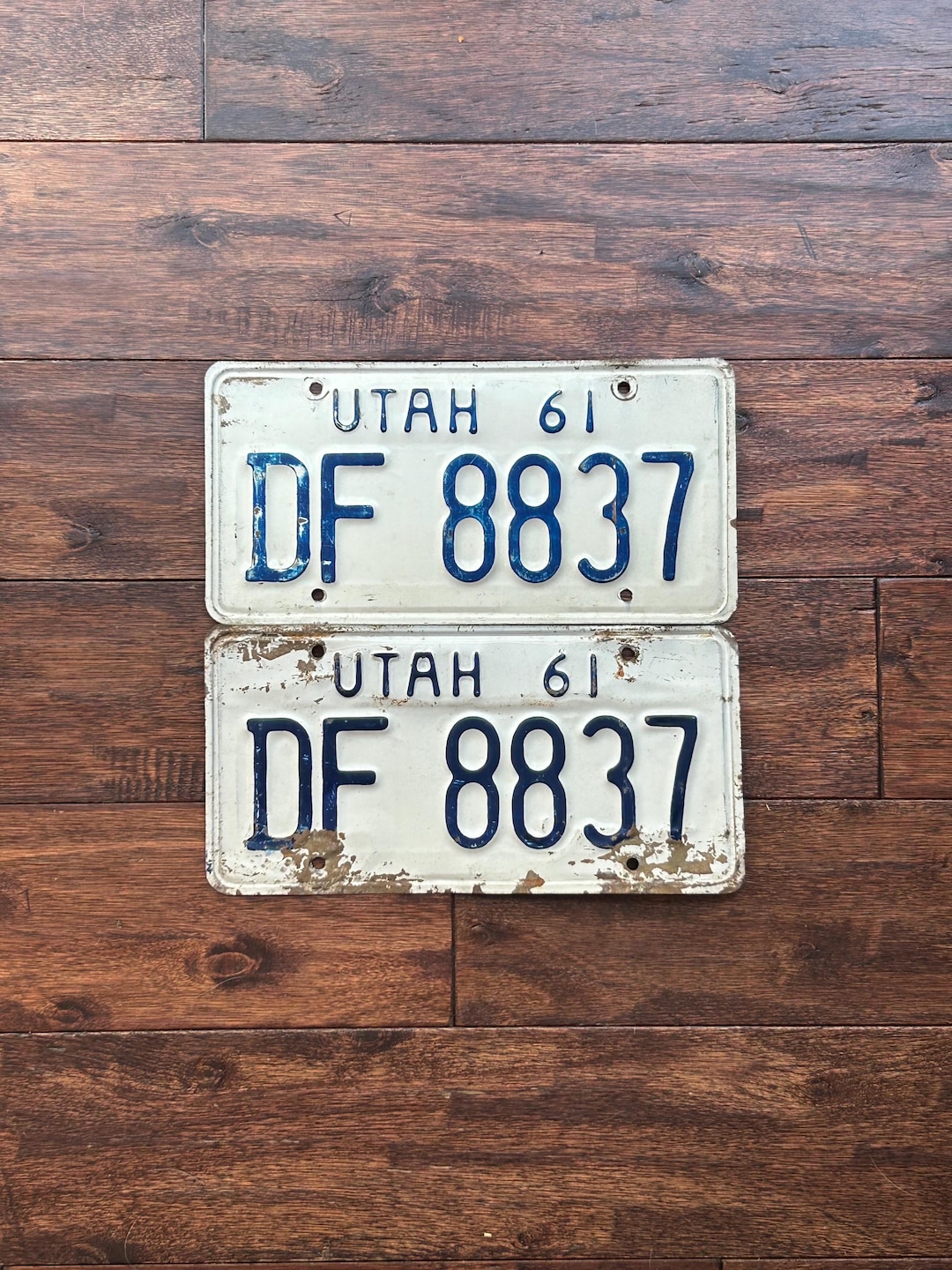 License Plates Utah 1961 Pair, Old Utah License Plates, Vintage License ...
