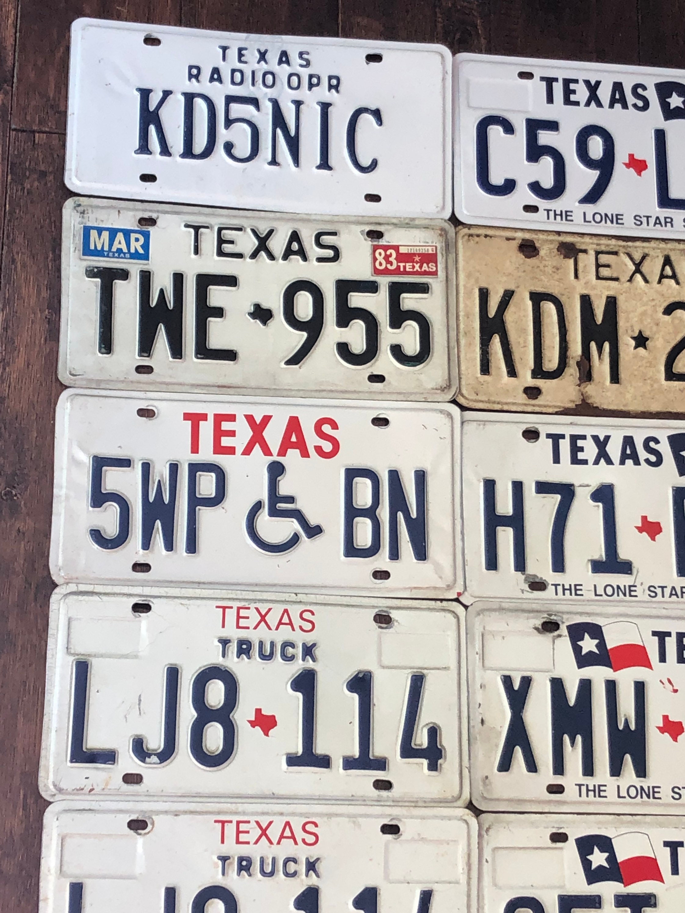 Texas License Plates Your Choice vintage Texas License Plates - Etsy