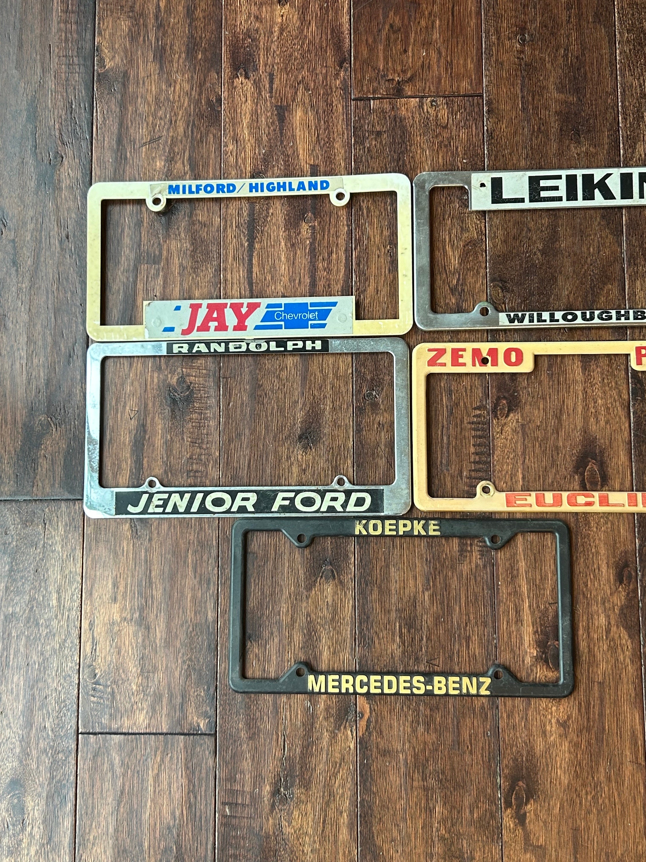 License Plate Dealership Frames, Lot of 5 Old Dealership Frames ...