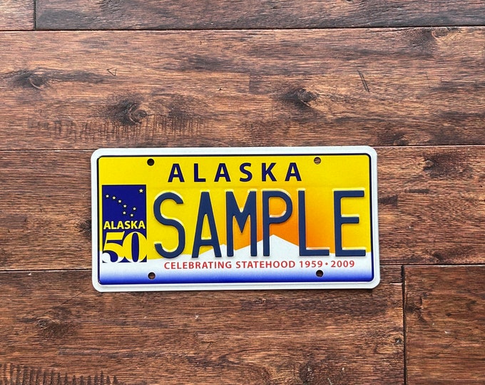 Personalized Alaska License Plate Decals Stickers Version 1 Sheet of 14 ...