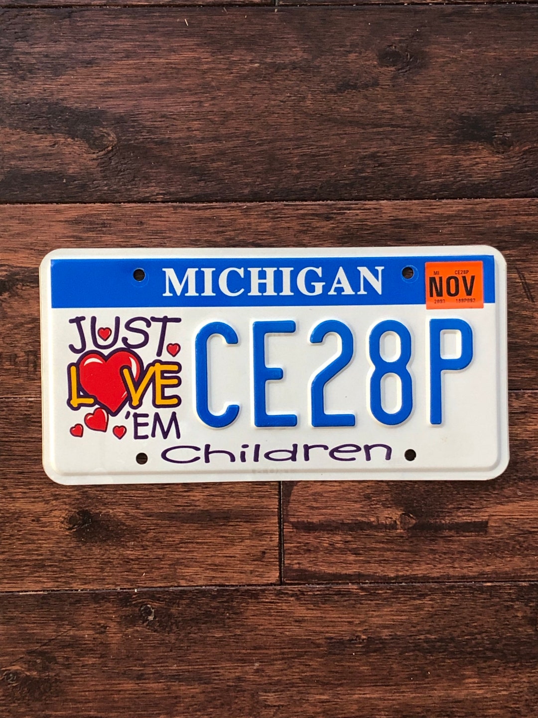 License Plate Michigan Just Love ‘em Children, License Plate Graphic ...