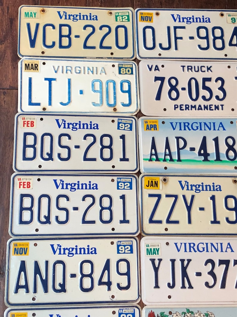 Virginia Choice of License Plate, Pick Your Plate, License Plates ...