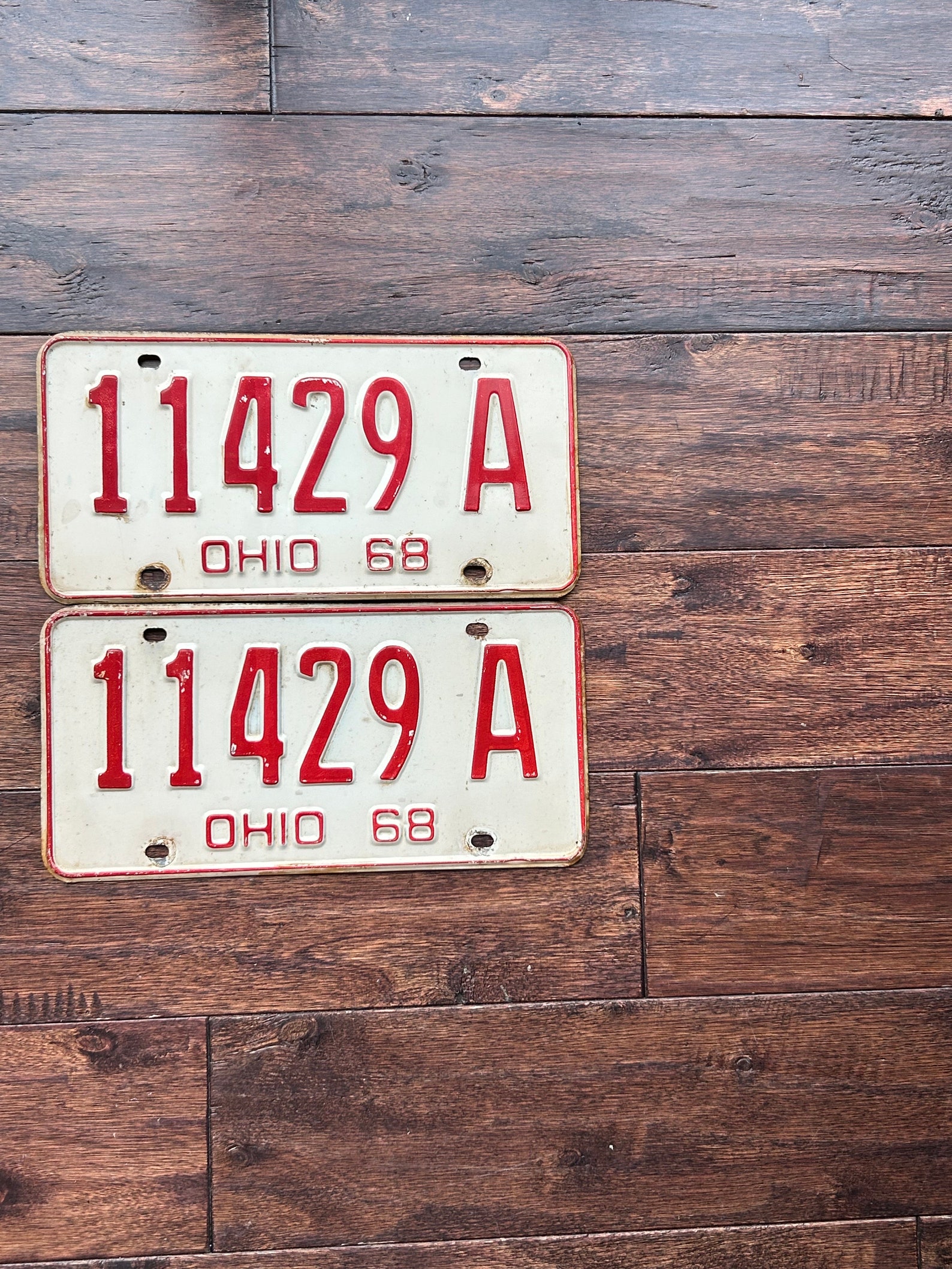 License Plate Pair Ohio 1968, Vintage License Plates, License Plate ...