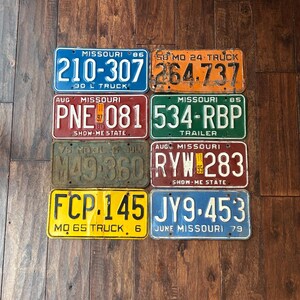 Missouri Choice of License Plate, License Plates Missouri Rusty, Craft ...