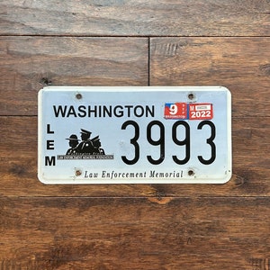 License Plate Washington Behind the Badge Foundation, Washington ...