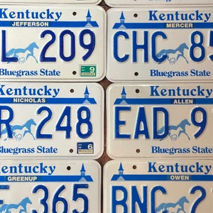 Kentucky Choice of License Plate, Pick Your Plate, License Plate ...