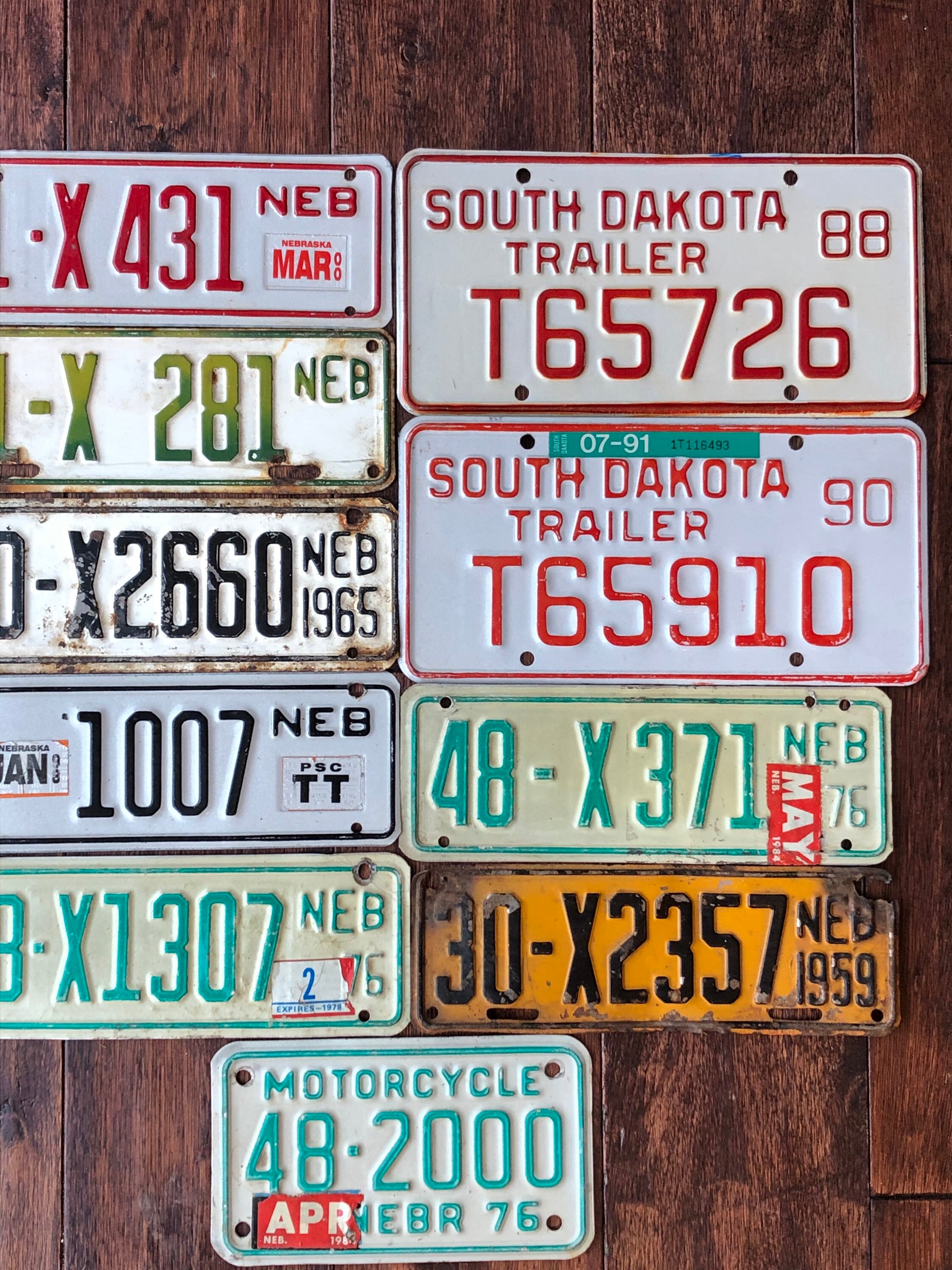 License Plates Your Choice Trailer Motorcycle, Minnesota South Dakota ...