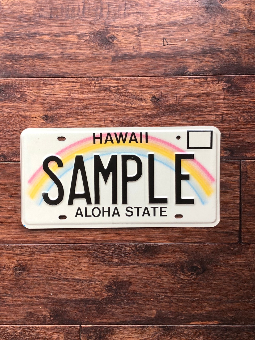 License Plate Hawaii 1990s Sample, Vintage Hawaii License Plate 1990s ...