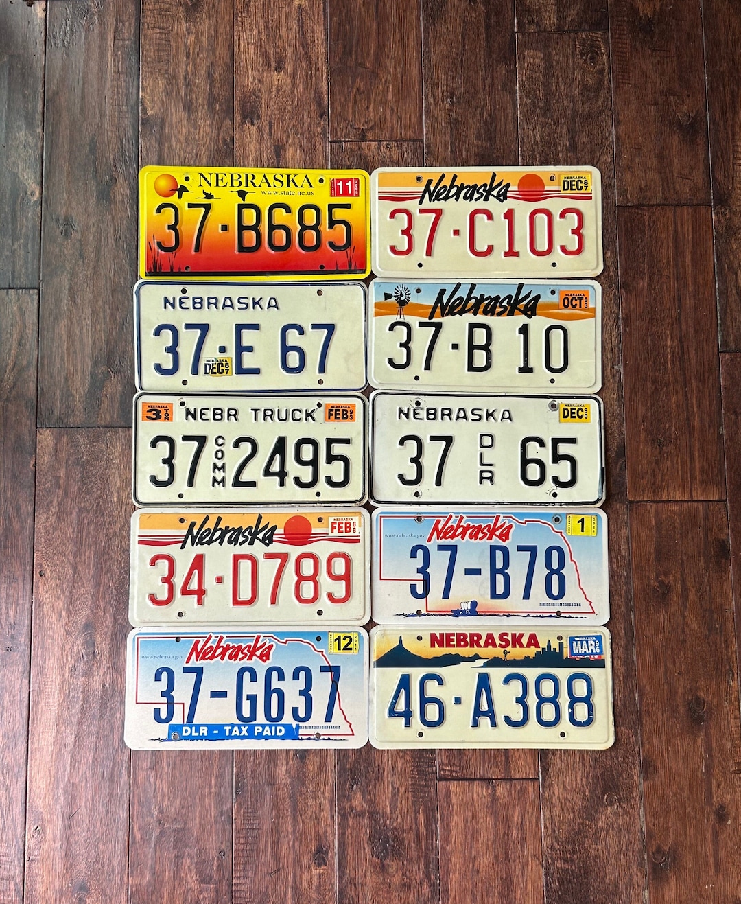 Nebraska License Plates Your Choice, Vintage Nebraska License Plates ...