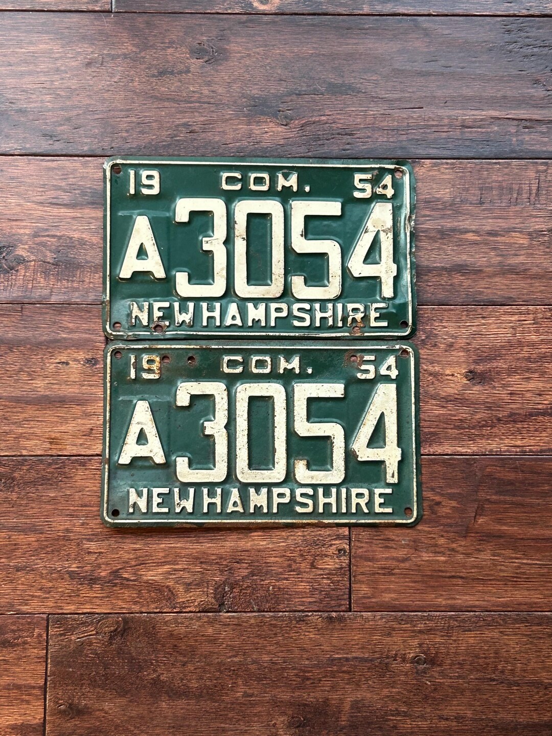 License Plate New Hampshire 1954 Pair, Old License Plates, New ...