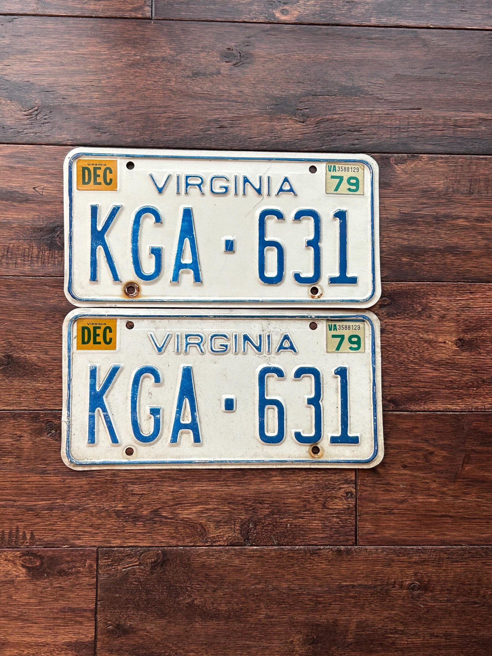 License Plate Virginia, 1979 License Plate Pair Virginia, Old Virginia ...