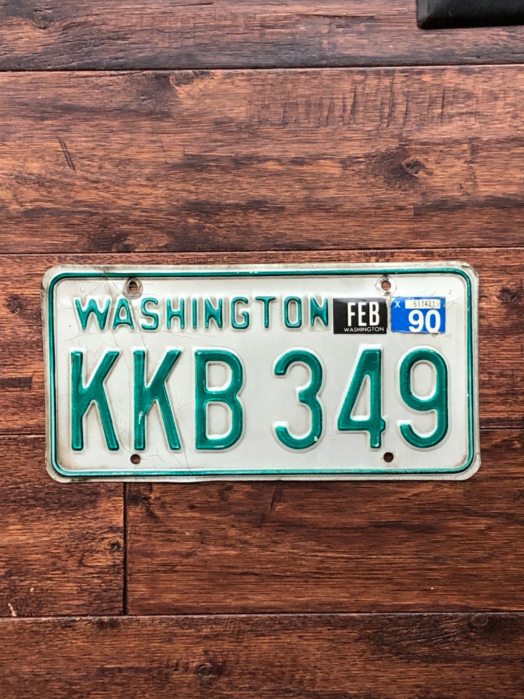 License Plate Washington 1990, Vintage Washington License Plate 1990 ...