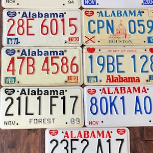 Alabama License Plates Your Choice, Vintage Alabama License Plates 1977 ...
