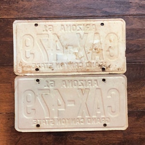 Arizona License Plate Pair 1961, Vintage Az License Plate Pair, Old ...