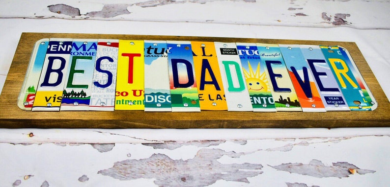 Father's Day Gift Unique License Plate Signs Best Dad - Etsy