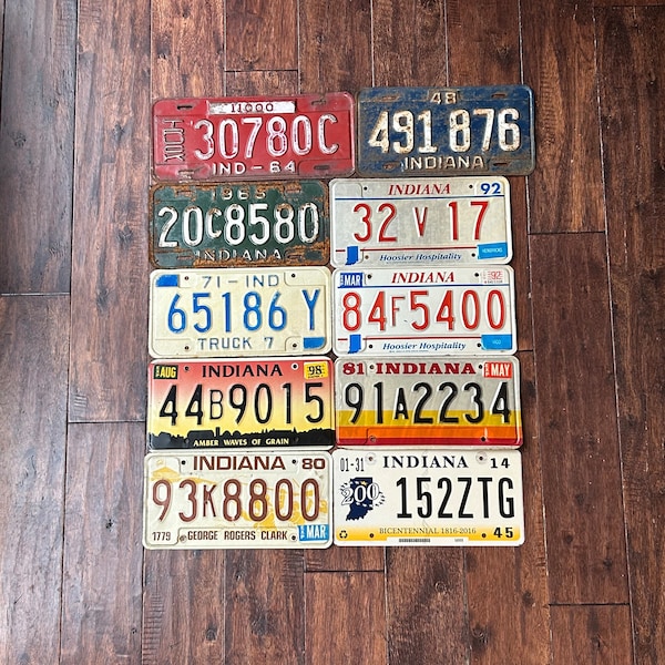 Indiana Personalized License Plate - Etsy