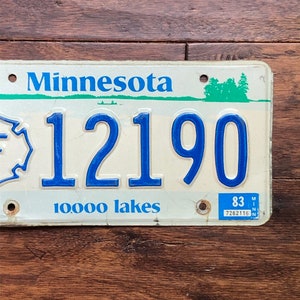 License Plate Minnesota Firefighter 1983, Firefighter License Plate ...