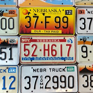 Nebraska License Plates Your Choice, Vintage Nebraska License Plates ...