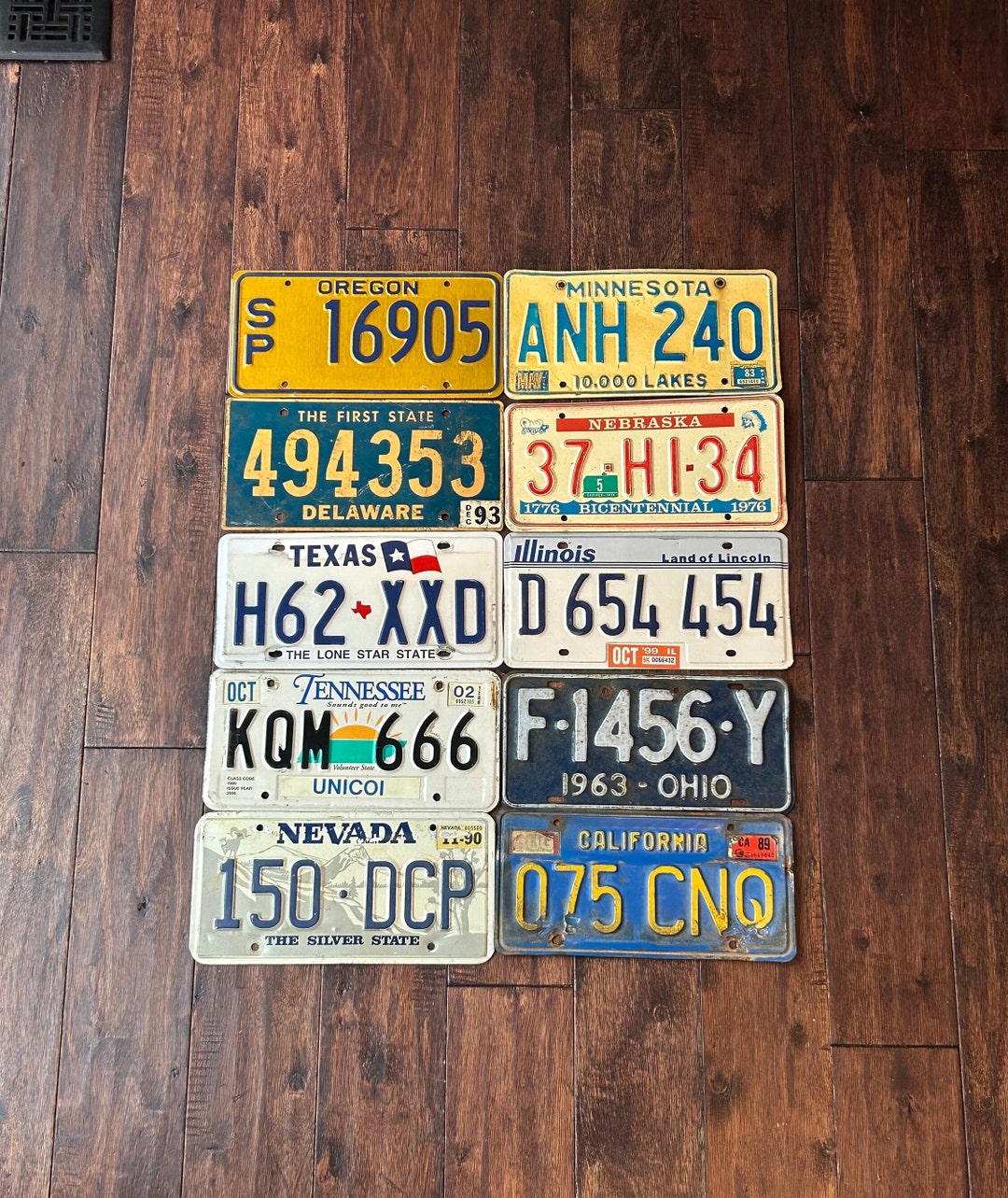 License Plates Rustic Vintage Lot of 10 Craft License Plates-10 ...