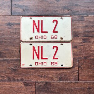 License Plate Pair Ohio 1968, Vintage License Plates, License Plate ...