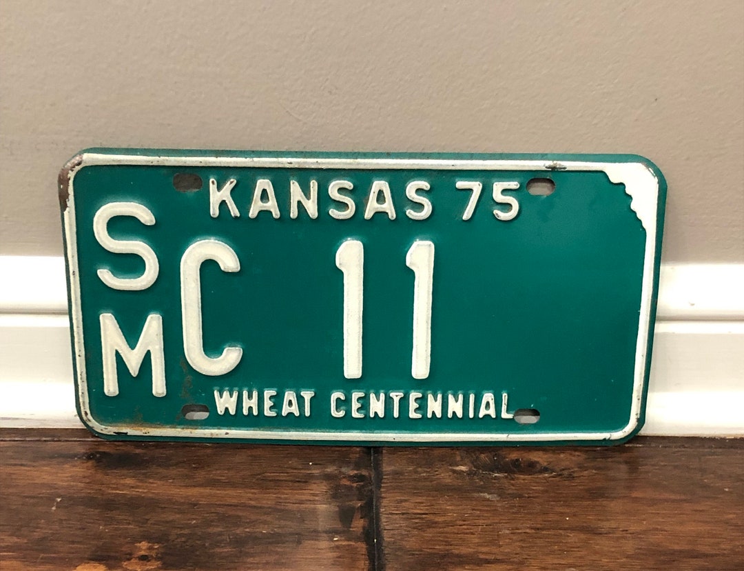 License Plate Kansas 1975 Low Number, License Plate Kansas 1975 ...