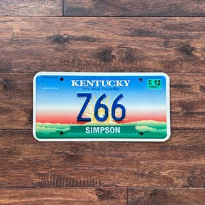 License Plate Kentucky Simpson County Vanity, Kentucky License Plate ...