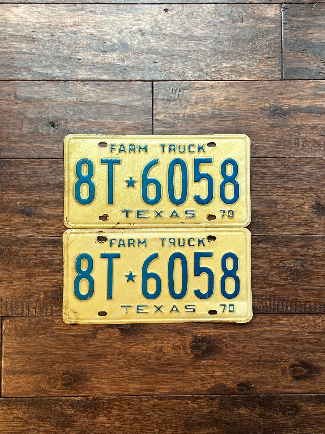 License Plates Texas 1970 Pair Farm Truck, Dmv Clear Texas 1970 Pair ...