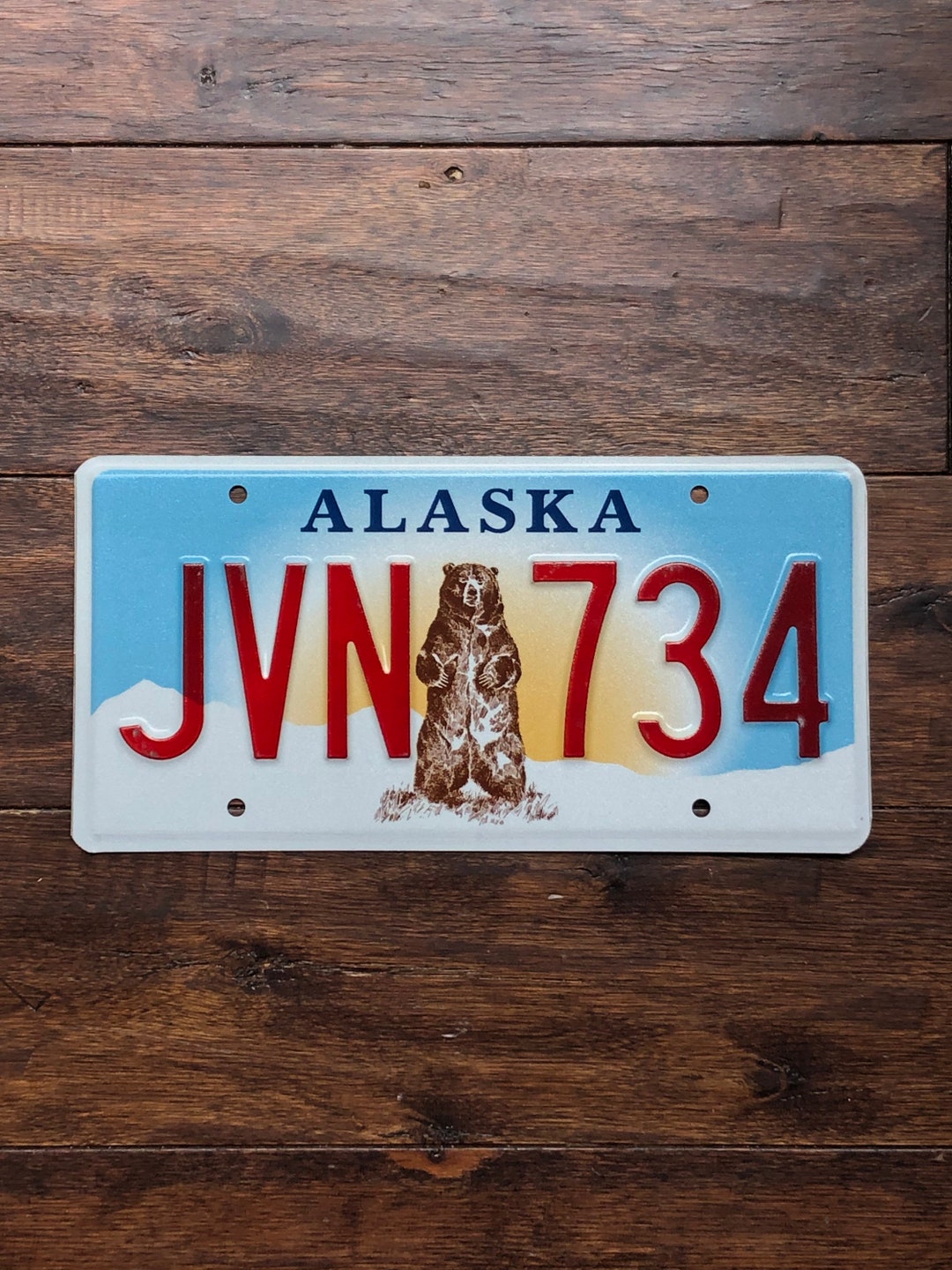 Alaska Bear License Plate, License Plate Bear, Vintage Alaska, Alaska ...