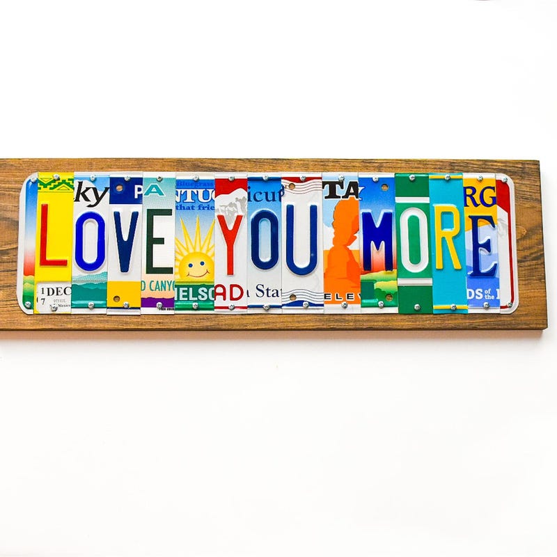 I Love You License Plate - Etsy