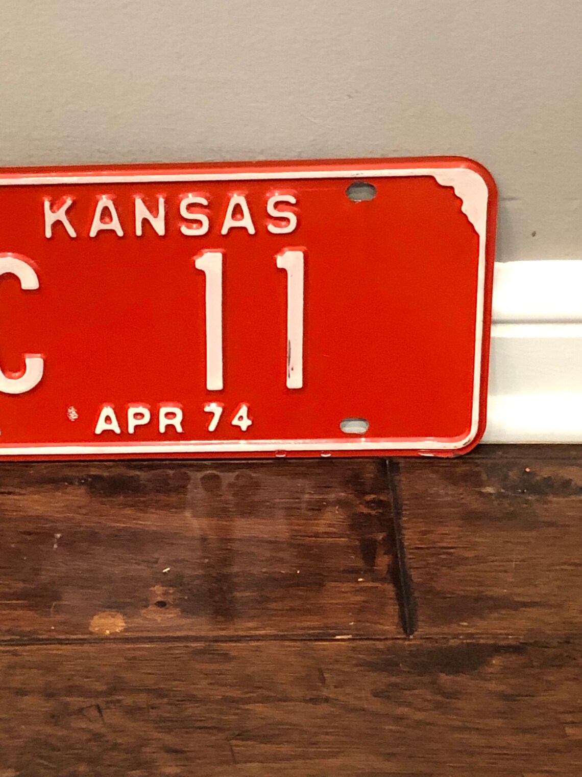 License Plate Kansas 1974 Low Number Vintage License Plate - Etsy